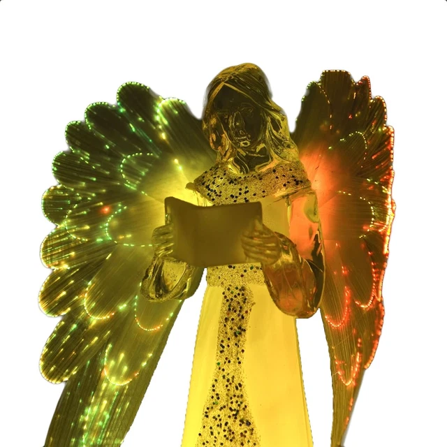 21CM NOVELTY LED Fibre Optic Light up Angel Figure Colour Changing ...