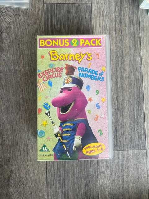 BARNEY - EXERCISE Circus - Parade Of Numbers - Vhs Videos - Very Rare ...