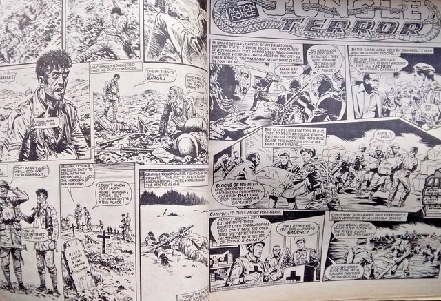 &BATTLE ACTION FORCE "Comic Classic Vintage Uk Comic £3.95 - PicClick UK