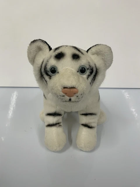 DOWMAN WHITE TIGER Soft Toy Plush Stuffed Animal 8” Long Cute £7.50 ...