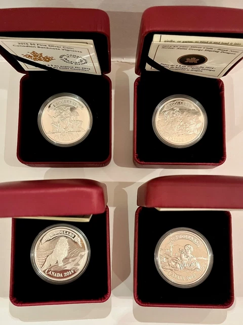 ROYAL CANADIAN MINT Complete Set “Canadian Bank Note Series” 4 Silver ...