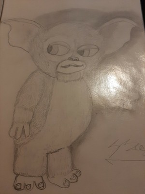 A ORIGINAL A4 PENCIL DRAWING OF Gizmo From Gremlins £3.50 - PicClick UK