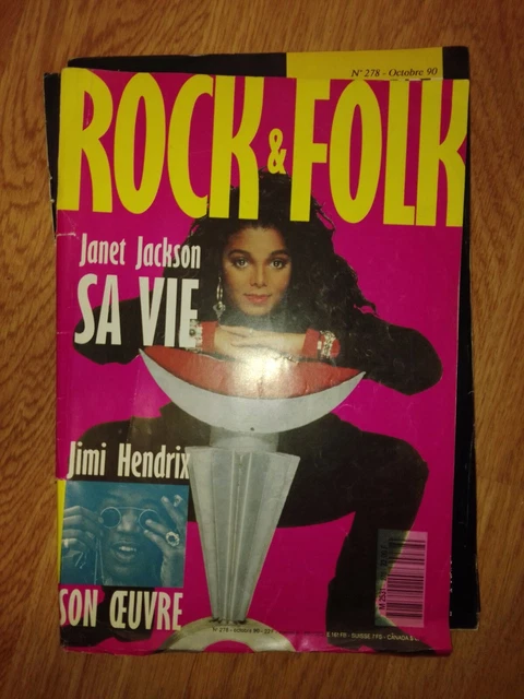 MAGAZINE ROCK ET folk Numéro 278 Octobre 1990 - Janet Jackson sa vie ...