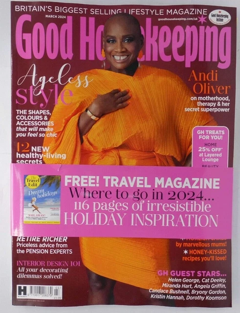 GOOD HOUSEKEEPING MAGAZINE Mar 2024 Andi Oiliver, Ageless Style ...