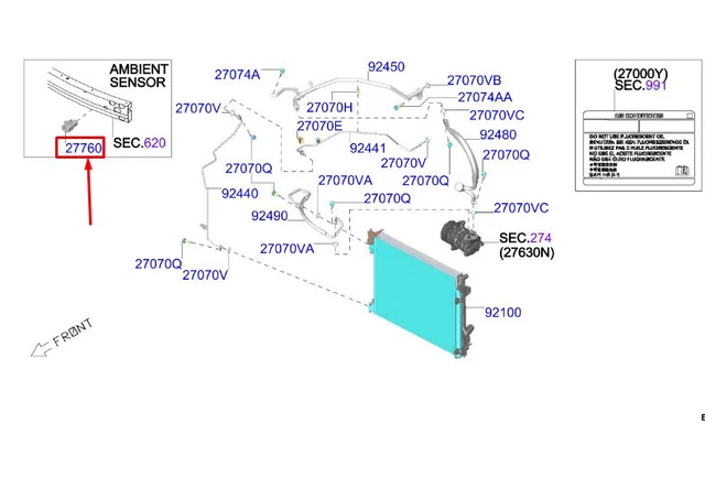 CAPTEUR DE TEMPÉRATURE ambiante NISSAN QASHQAI J12 MK3 277226RF0A NEUF ...
