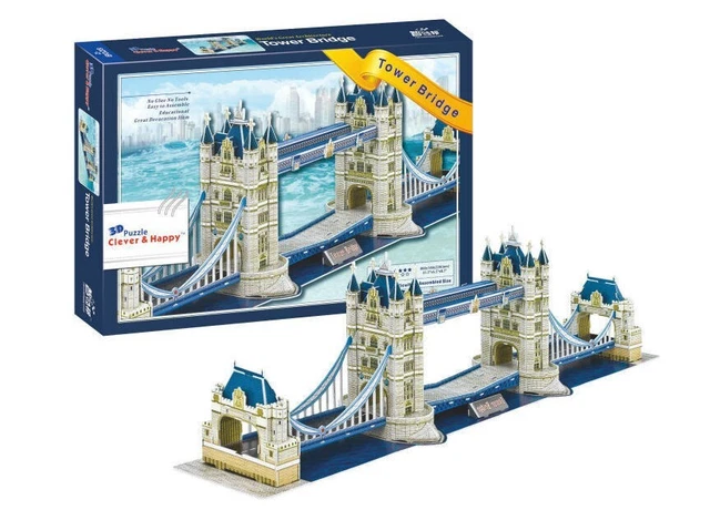 TOWER BRIDGE LONDON 3D Puzzle Jigsaw Model 76pc Boxed Gift £12.97 ...