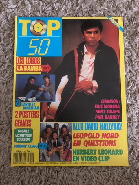 Magazine Top 50 N° 86 David Hallyday Poster Johnny Clegg 26
