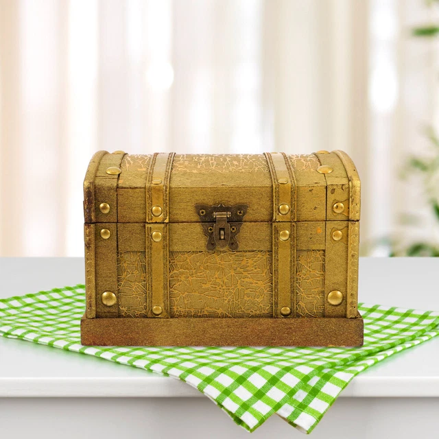 OLD FASHIONED MINI Chest Plastic Storage Box Stash Jewelry Ornament ...