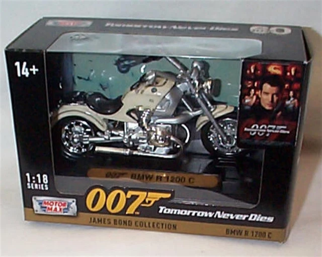 MOTORMAX 1:18 SCALE James Bond BMW R1200C Model Motorbike Tomorrow Never Dies £17.95 - PicClick UK