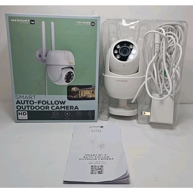 MERKURY SMART MI-CW059-199W Outdoor Auto-Follow Camera, Wi-Fi PTZ Cam ...