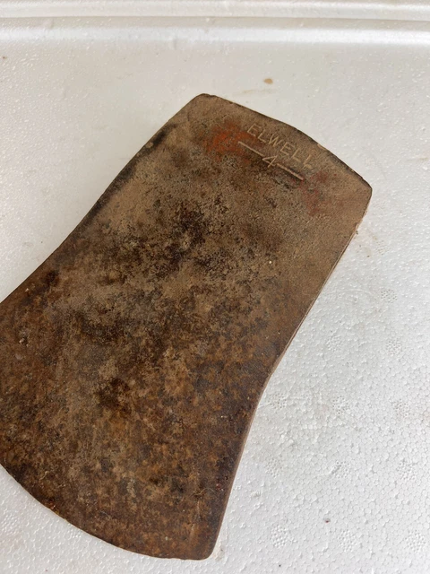 VINTAGE ELWELL 4 Lb Tasmanian Connie Pattern Axe Head Made in England ...