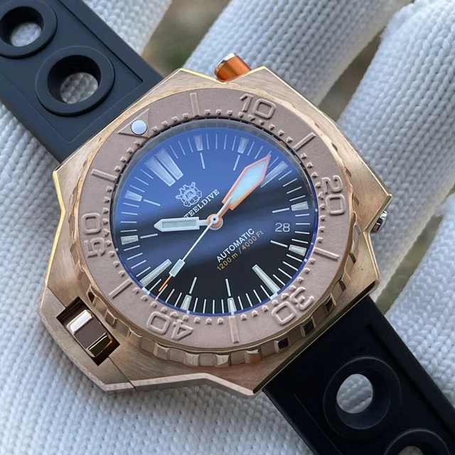 STEELDIVE SD1969S BRONZE ProPlof Automatic 1200m Diver Watch *UK SELLER ...