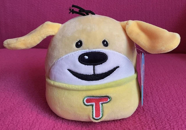 SQUISHMALLOWS TOYMASTER TOBY Yellow Dog Mascot Soft Plush Toy 5” Tag ...