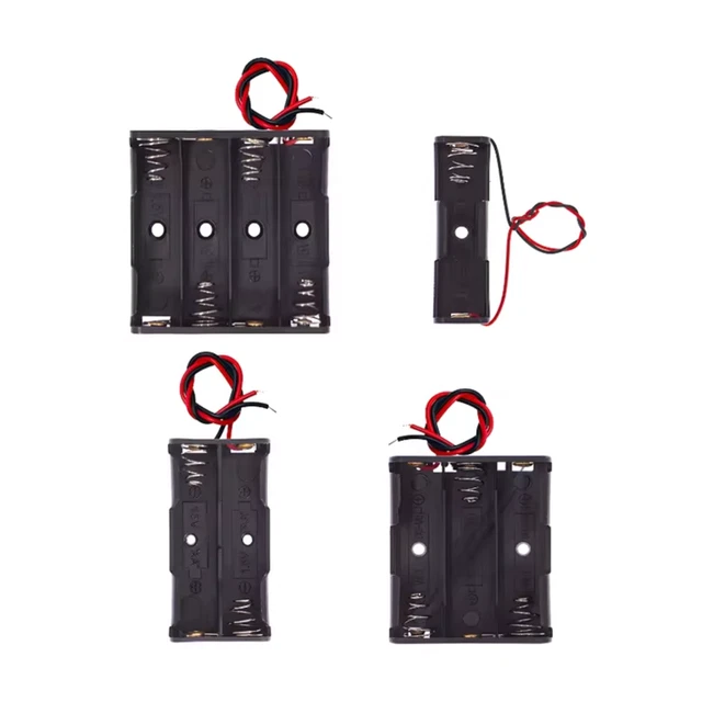 SET OF 1XAA 2xAA 3xAA 4xAA Battery Holders Leads 1.5V - 6V Case Box ...