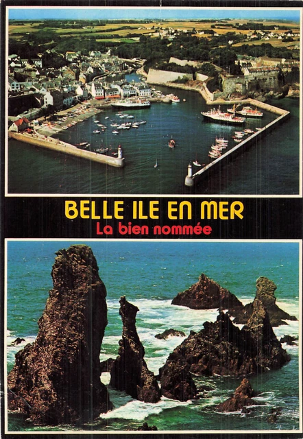 56 BELLE ILE En Mer Le Port Du Palais Et Les Aiguilles De Port Coton ...
