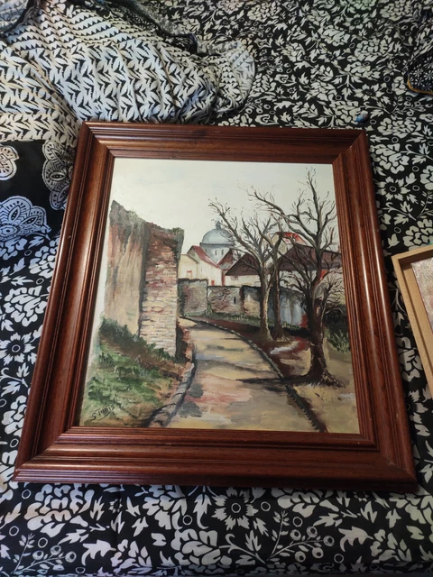 ANCIEN TABLEAU HUILE sur toile signé S TUNIS authentique EUR 19,00 - PicClick FR