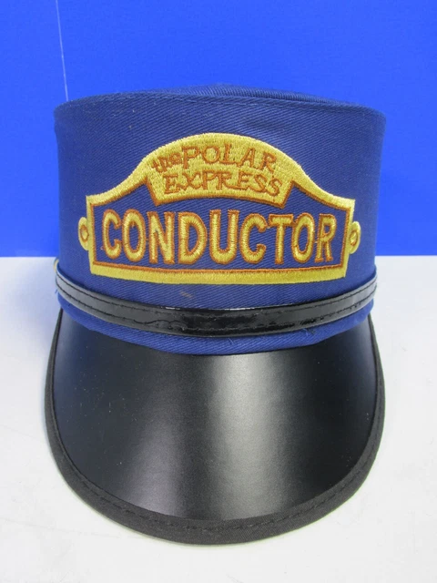 THE POLAR EXPRESS TRAIN CONDUCTOR HAT CAP fancy dress KIDS SMALL warner ...