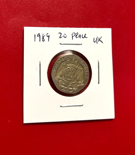 1989 20 PENCE UK COIN - QUEEN Elizabeth II - NICE WORLD coin $12.05 ...