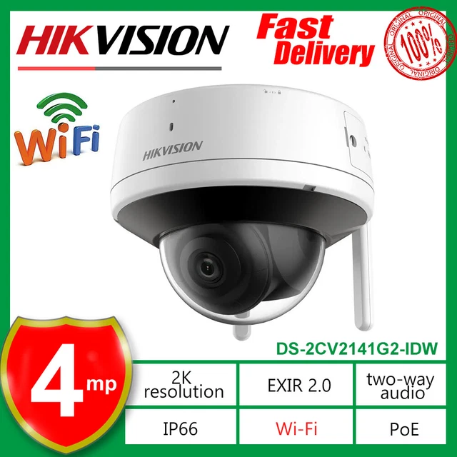 HIKVISION WIFI 4MP IP camera Dome Acusense wireless IR IPC HOME DS ...