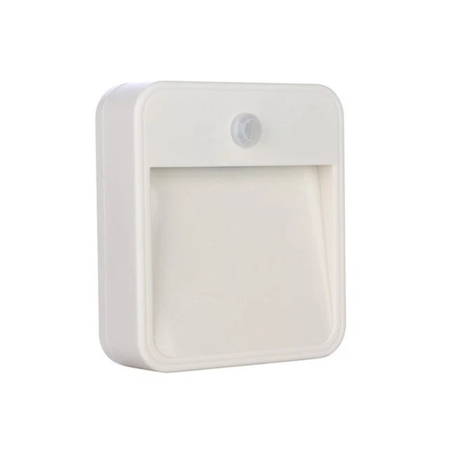 SQUARE SHAPED MOTION-SENSING Cordless Battery Powered LED Night Light ...