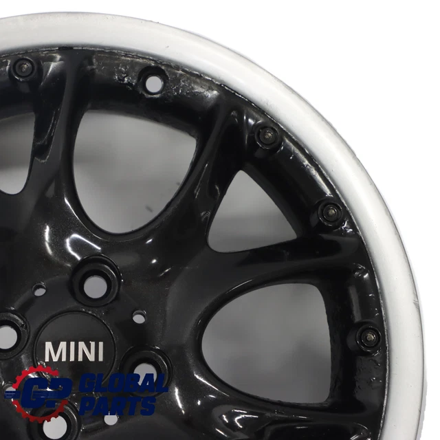 MINI COOPER R50 R56 Black Wheel Alloy Rim 17" ET:48 7J Web Cross Spoke ...