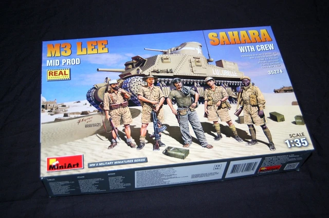 MINIART 1/35 SCALE M3 Lee Mid Production Tank Sahara with Crew Model ...