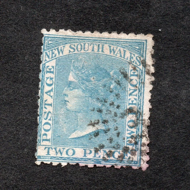 1863 NEW SOUTH Wales Two Pence stamp 2d Pale Blue. Numeral Two Wmk. P13 ...