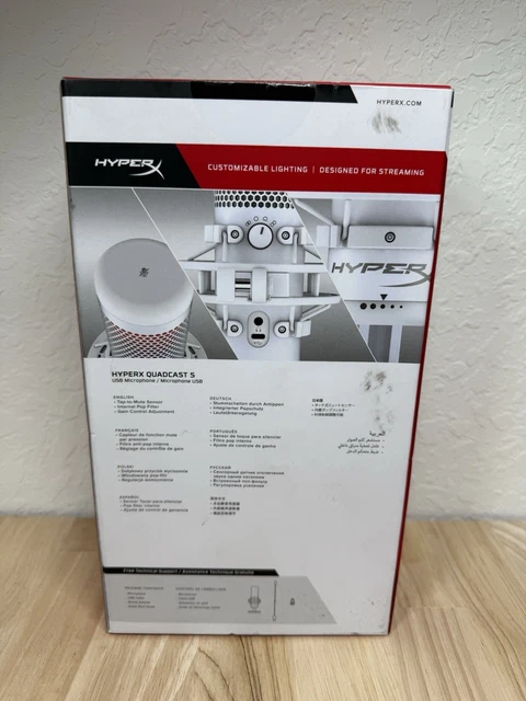 HYPERX QUADCAST S – RGB USB Condenser Microphone for PC, PS5,PS4, Mac ...