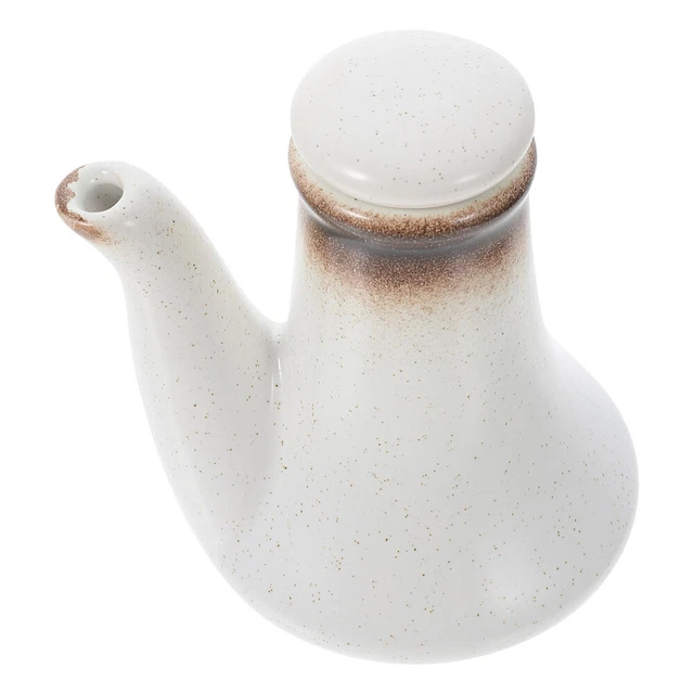 CERAMIC OIL DISPENSER with Lid for Kitchen and Restaurant - 100ML ...