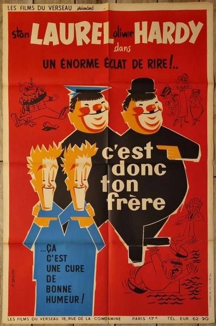 AFFICHE CINÉMA ORIGINALE Laurel et Hardy : C'est donc ton frère/Lachman ...