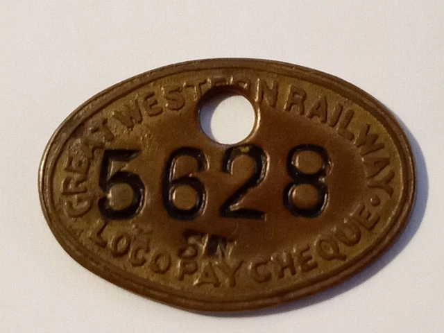 RAILWAY PAY CHECK Token ~ Great Western Railway - G.w.r. Loco Pay ...