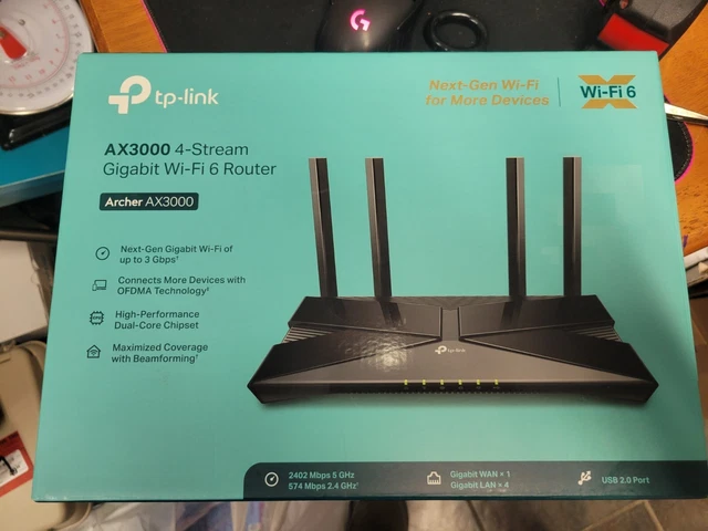 TP-LINK ARCHER AX3000 Dual-Band Wi-Fi 6 Router Gigabit Wireless New £74 ...