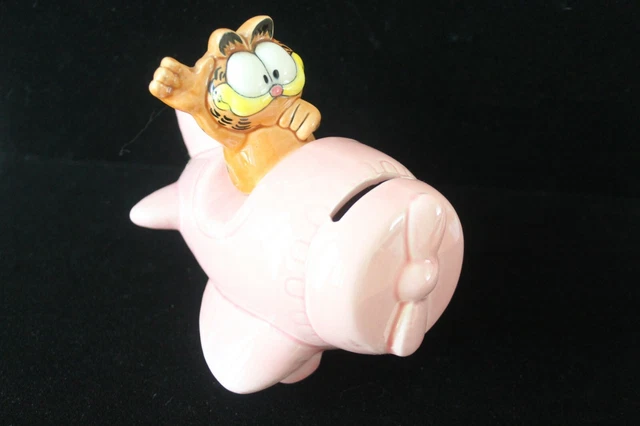 GARFIELD THE CAT Enesco money box pilot aircraft aeroplane 1981 – very ...