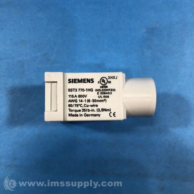 SIEMENS 5ST3770-1HG TERMINAL Busbar Infeed FNIP $9.18 - PicClick