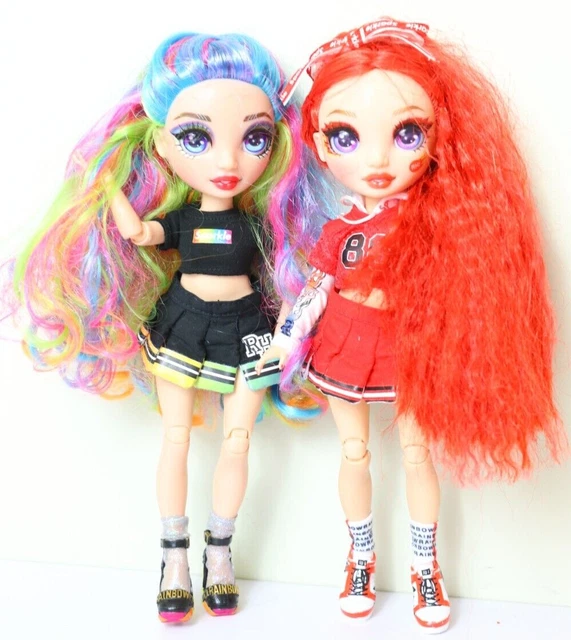 2X RAINBOW HIGH Dolls, Amaya Rayne & Ruby Anderson Cheerleader Outfit ...