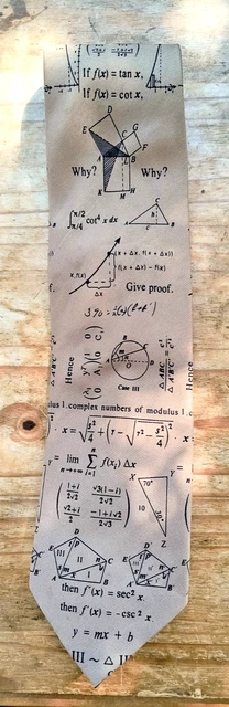 MATHEMATICS MATHS FORMULAS Equations Neck Tie (The Tie Studio London) £ ...