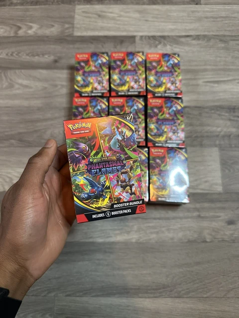 X10 POKÉMON TCG: Mega Evolution Phantasmal Flames Booster Bundles ...