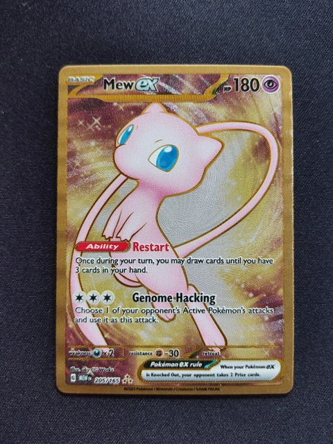 CARTE POKÉMON MEW Ex 205/165 Gold Metal Promo / Ev 3.5 / 151 Ecarlate ...