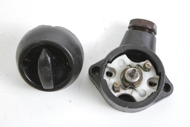 OLD BAKELITE SWITCH Rotary Switch Surface Mounted 1 Outlet Light Switch £35.48 - PicClick UK