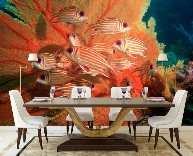 3D OCEAN FISH 6358 Wallpaper Mural Paper Wall Print Indoor Murals CA ...