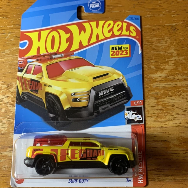 2023 HOT WHEELS 230/250-Surf Duty-Lifeguard Rescue Vehicle-HW RESCUE 6/ ...