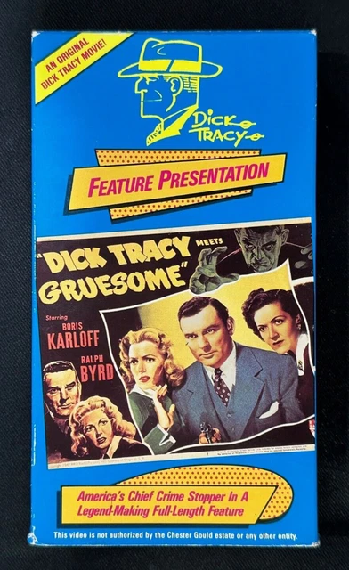 DICK TRACY MEETS Gruesome (VHS, 1990) Bori Karloff Feature Presentation ...