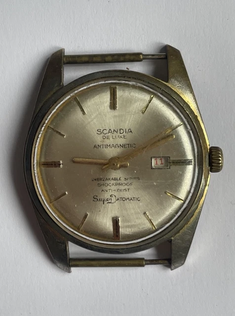 MONTRE ANCIENNE Scandia De Luxe Superdatomatic Vintage Watch EUR 20,00 ...