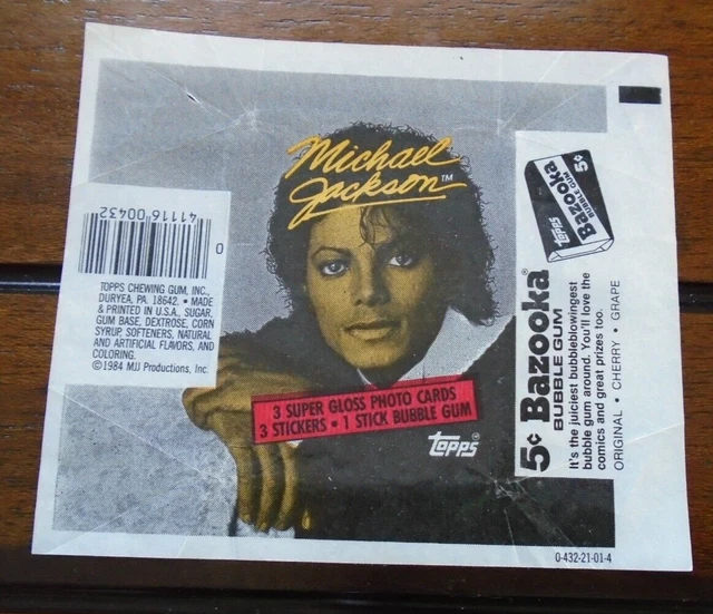 MICHAEL JACKSON wax pack wrapper 1984 Topps $15.00 - PicClick CA