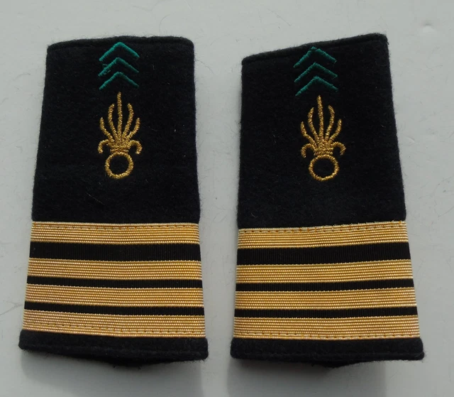 PAIR OF FRENCH Foreign Legion Commandant Rank Slides/Epaulettes £11.99 ...