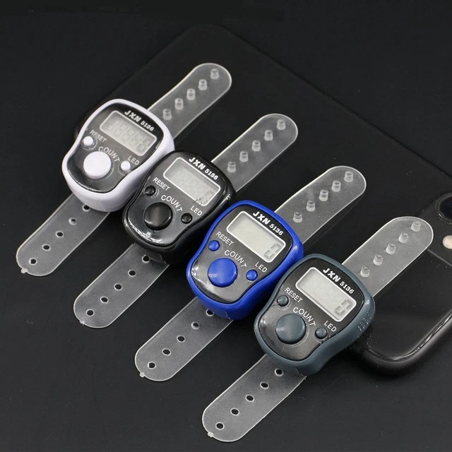 LED DIGITAL NUMBER counter Tally Counter Hand Held Clicker% Knitting ...