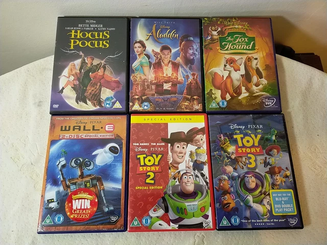 6X DISNEY DVDS (3 Pixar) Toy Story Aladdin Fox & Hound Wall-e £13.20 ...