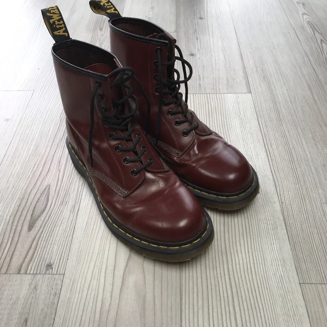 DR MARTENS AIRWAIR 8 Hole Boots Size 10 UK Ox Blood 11822 £89.62 ...