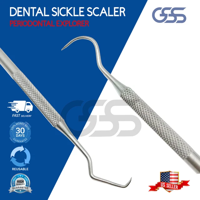 DENTAL SICKLE SCALER Anterior Posterior Periodontal Instrument $16.99 ...