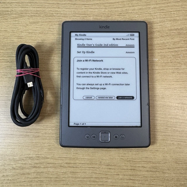 AMAZON KINDLE 4TH Gen D01100 Wi-Fi 6" e-Book Grey Reader £17.94 ...
